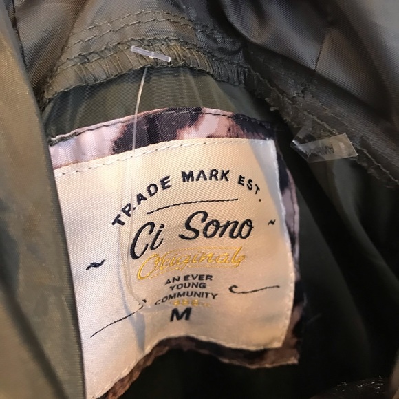 Ci Sono | Jackets & Coats | Ci Sono Olive Green Lightweight Jacket ...